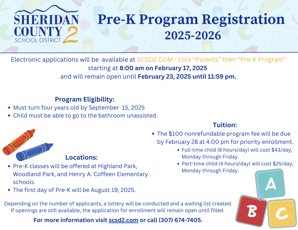 SCSD2 Pre-K Program - Sheridan County School District #2